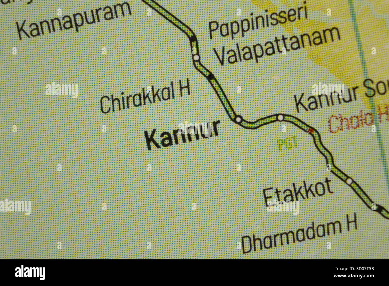 Kannur - India Railways junction schematic transport map train station ...