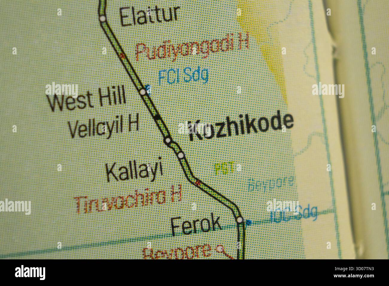 Kozhikode - India Railways junction schematic transport map train ...