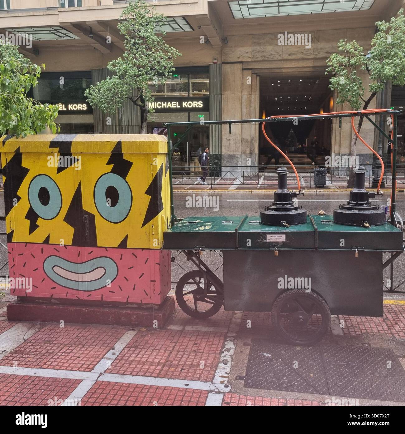 Food Vendor Stall Athens Greece Stock Photo - Alamy