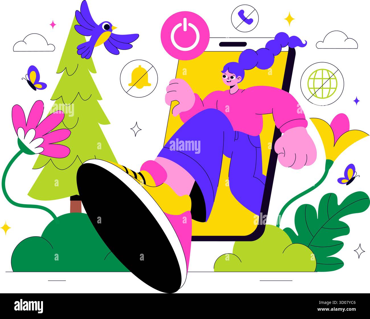 Digital detox social media Stock Vector Images - Alamy