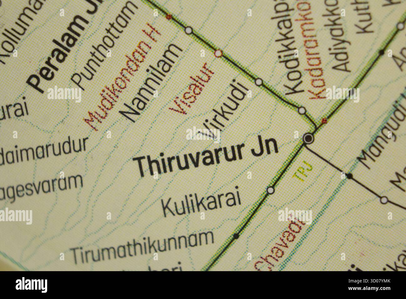 Thiruvarur Jn - India Railways junction schematic transport map train ...