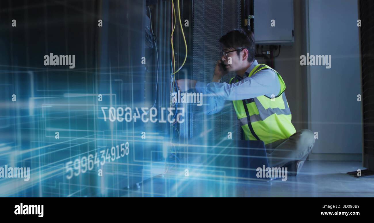 Korean technician kneeling server hi-res stock photography and images ...
