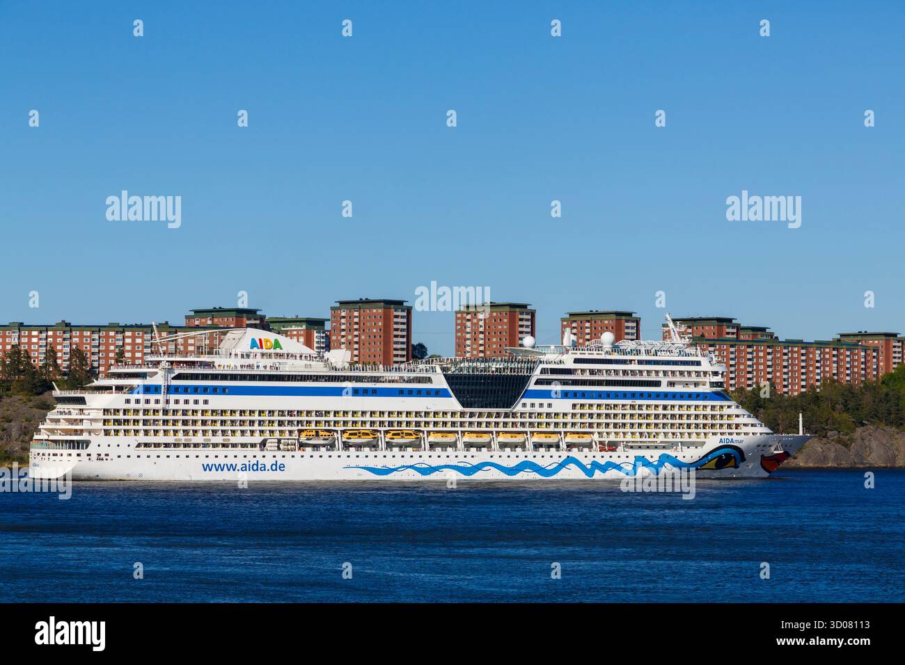 Aida Mar cruiseship AidaMar cruise ship cruising at Stockholm, Sweden ...