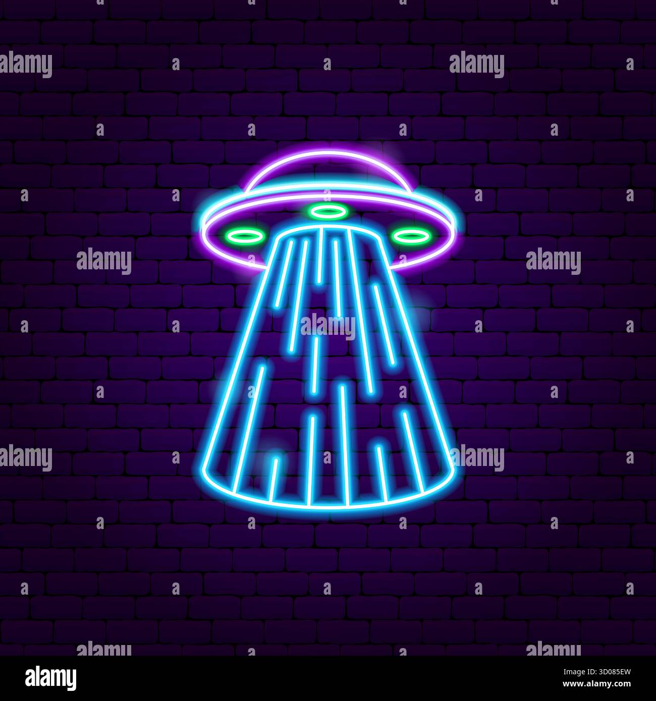 Ufo alien spaceship bright Stock Vector Images - Alamy