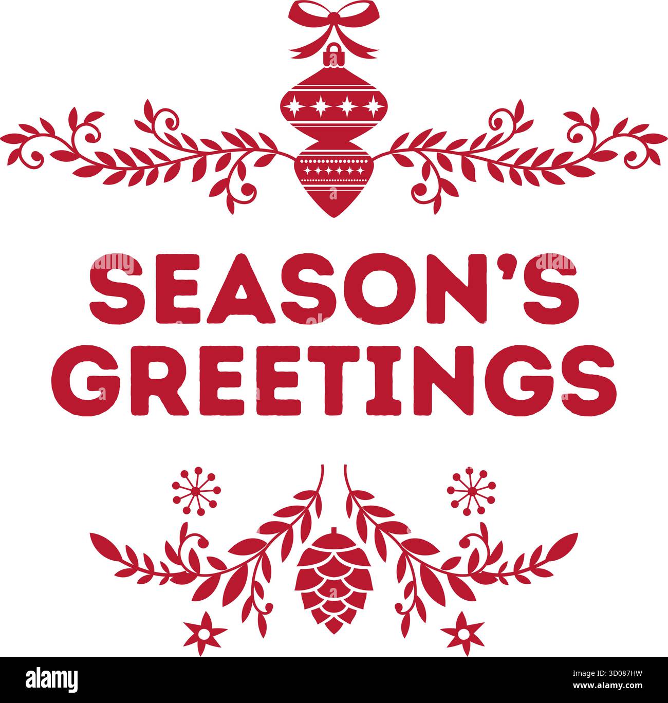 Holiday Deer Folk Composition vector Stock Vector Image & Art - Alamy