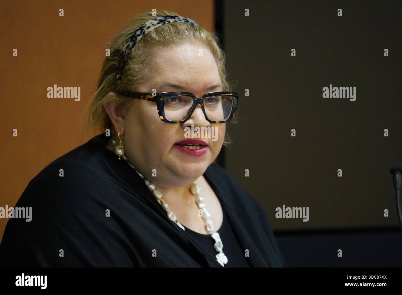 Sydney, Australia. 22nd Oct, 2025. Professor Megan Davis delivers the ...