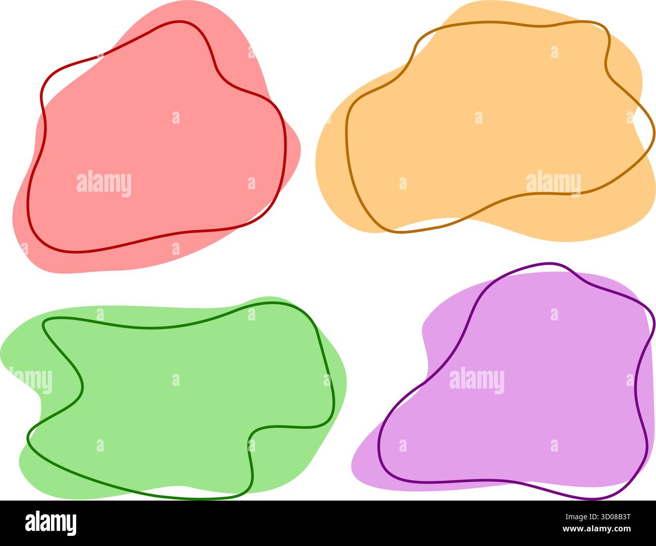 Organic orange outline speech Stock Vector Images - Alamy