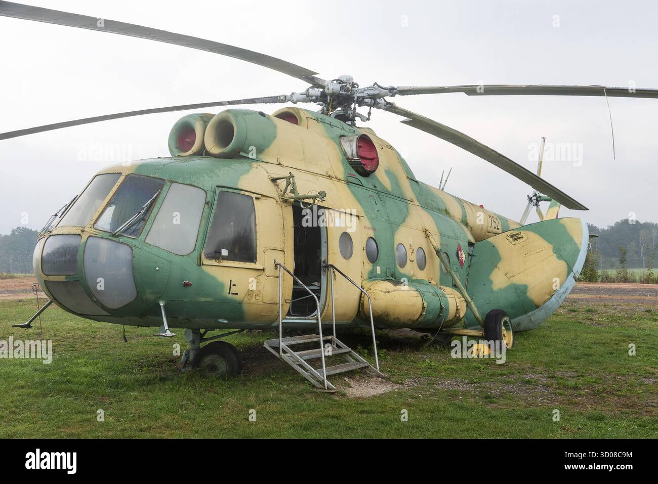 Historic attack helicopter, Schifflersgrund border museum, memorial ...