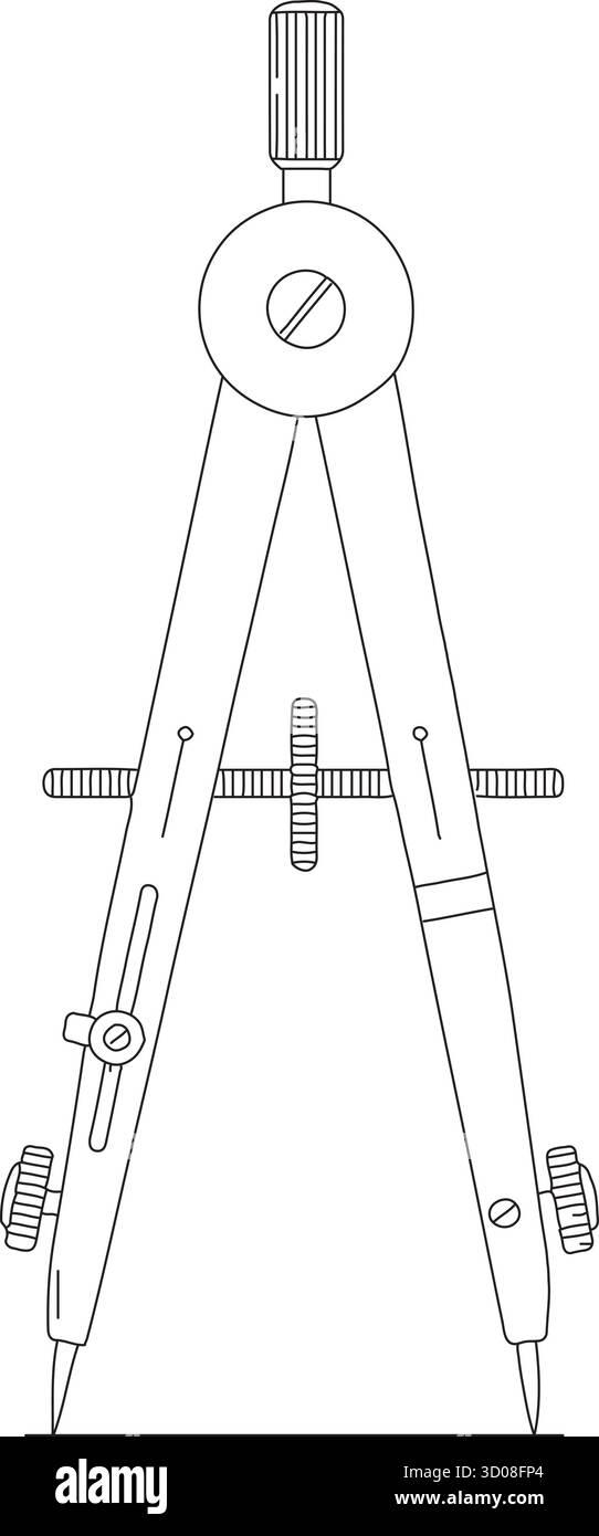 Precision adjustable compass Stock Vector Images - Alamy