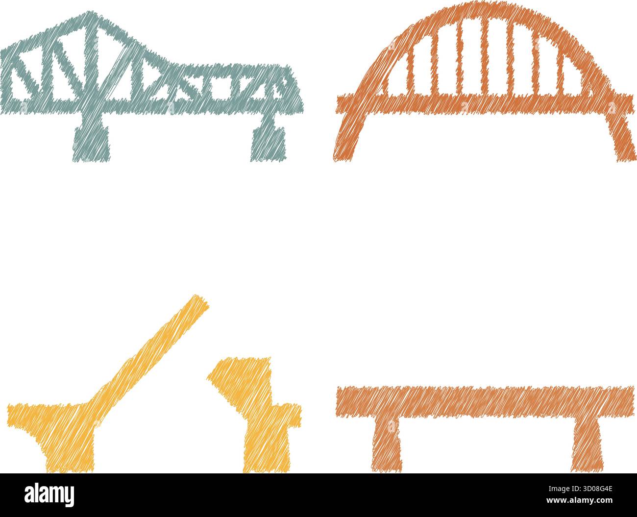 Arch spans bridge Stock Vector Images - Alamy