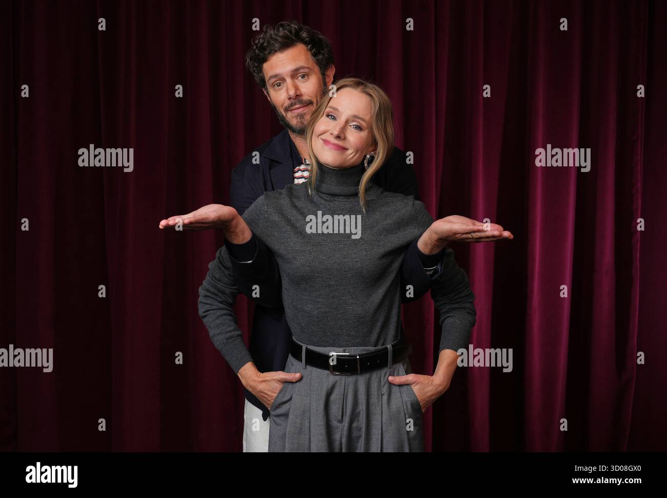 Adam Brody, left, and Kristen Bell, cast members in the Netflix series ...