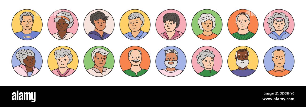 Smiling mature black male Stock Vector Images - Alamy