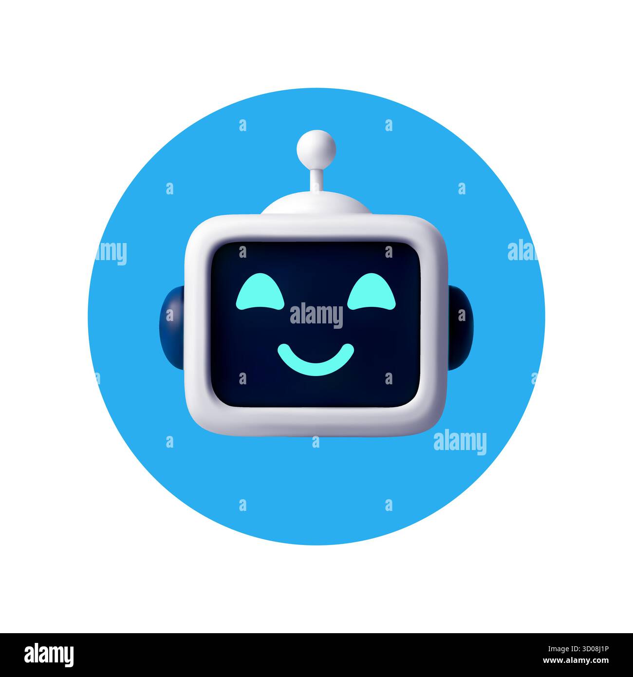 3d smiling chatbot icon hi-res stock photography and images - Alamy