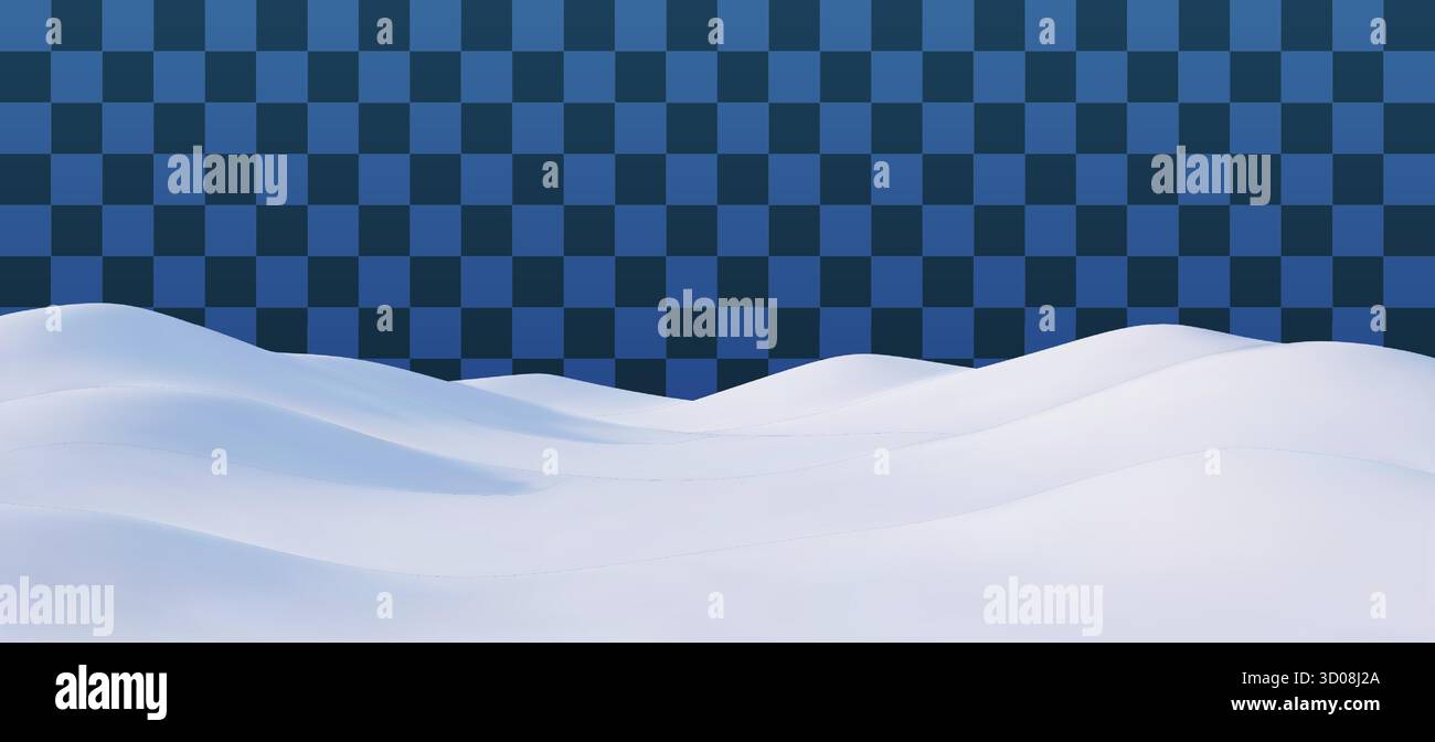 3D Snow Landscape with Transparent Background Stock Vector Image & Art ...