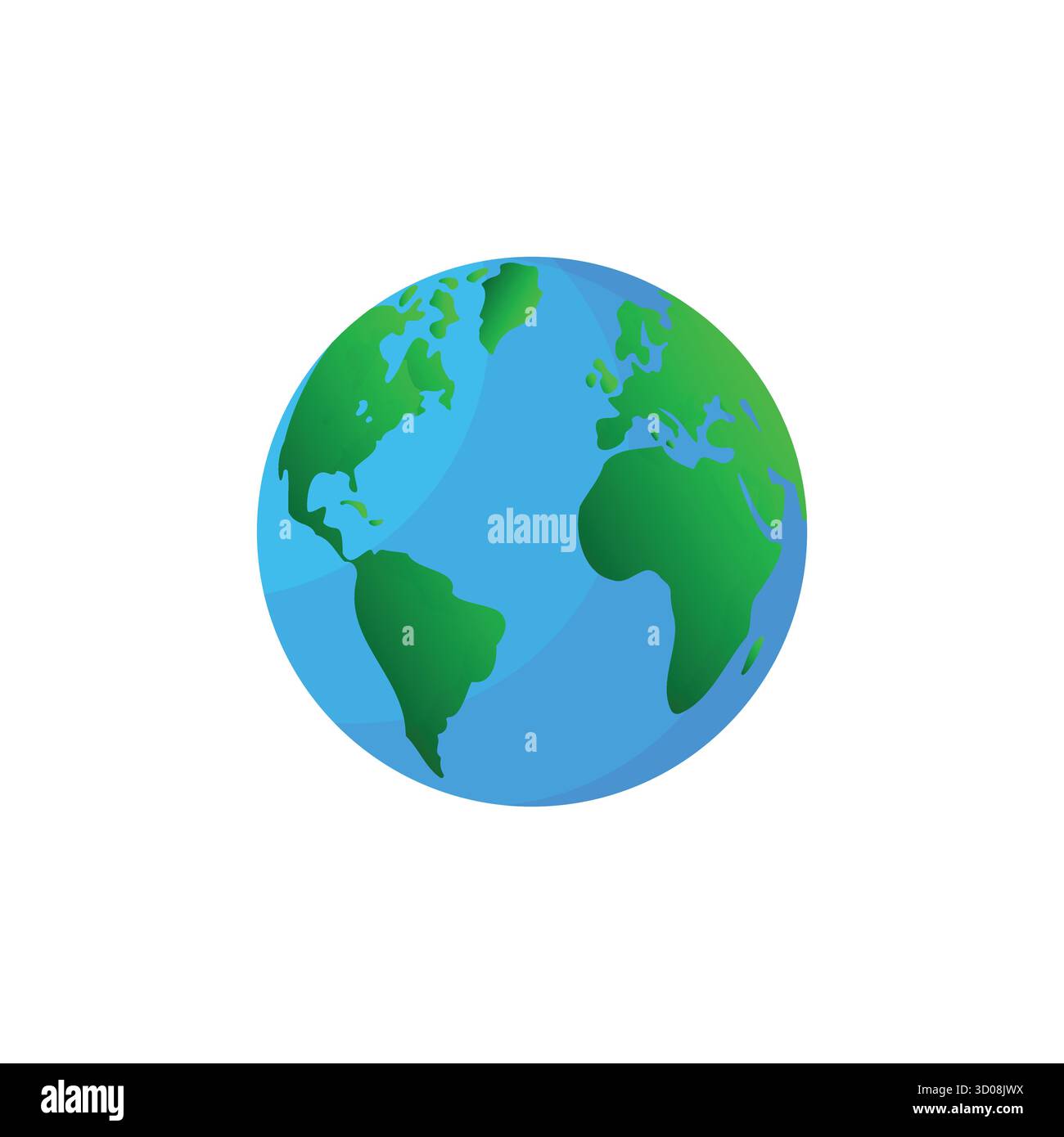 Earth Globe Vector Isolated on White Background Stock Vector Image ...