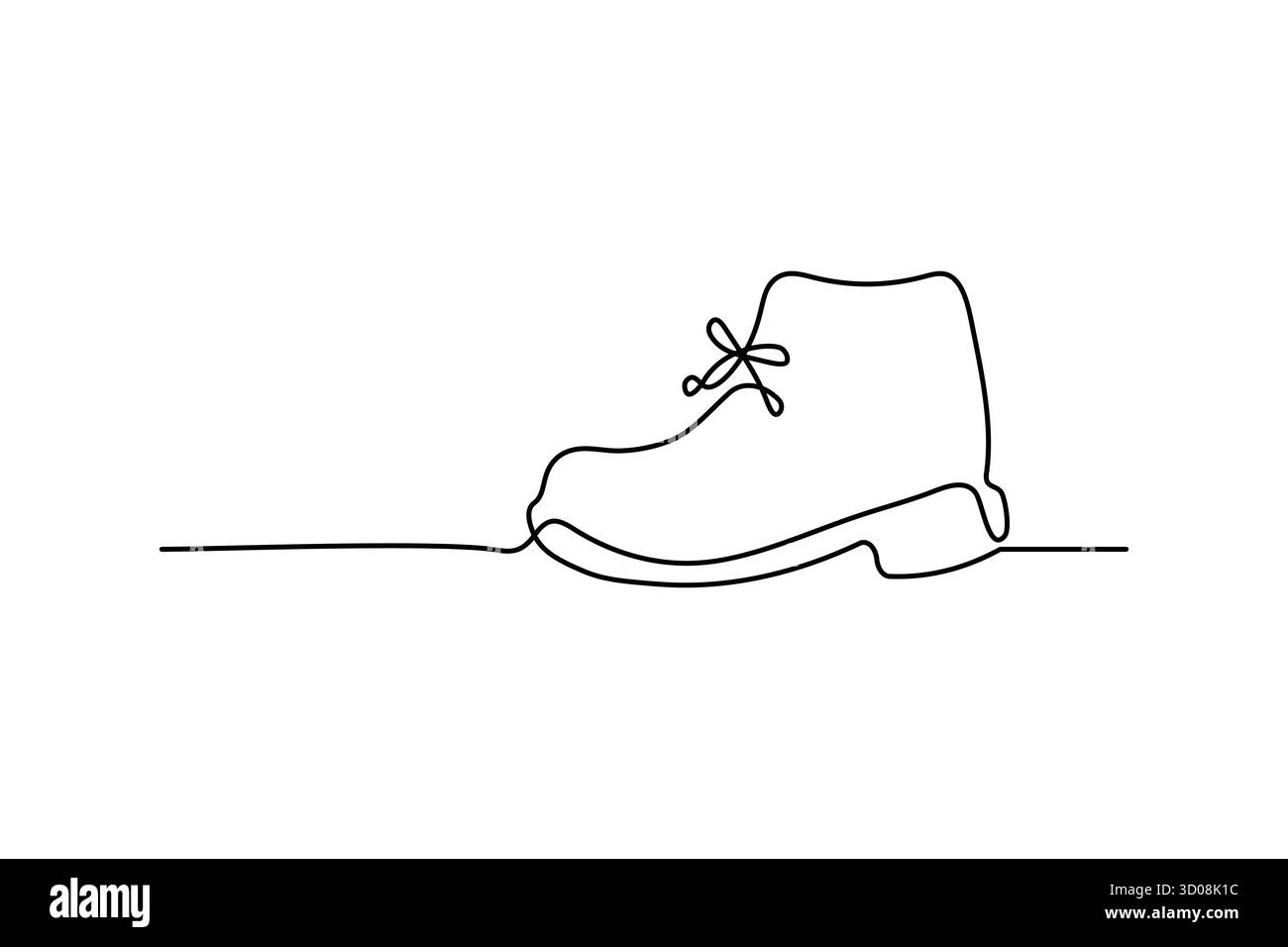 Continuous line drawing of modern shoes minimal outline vector artwork ...