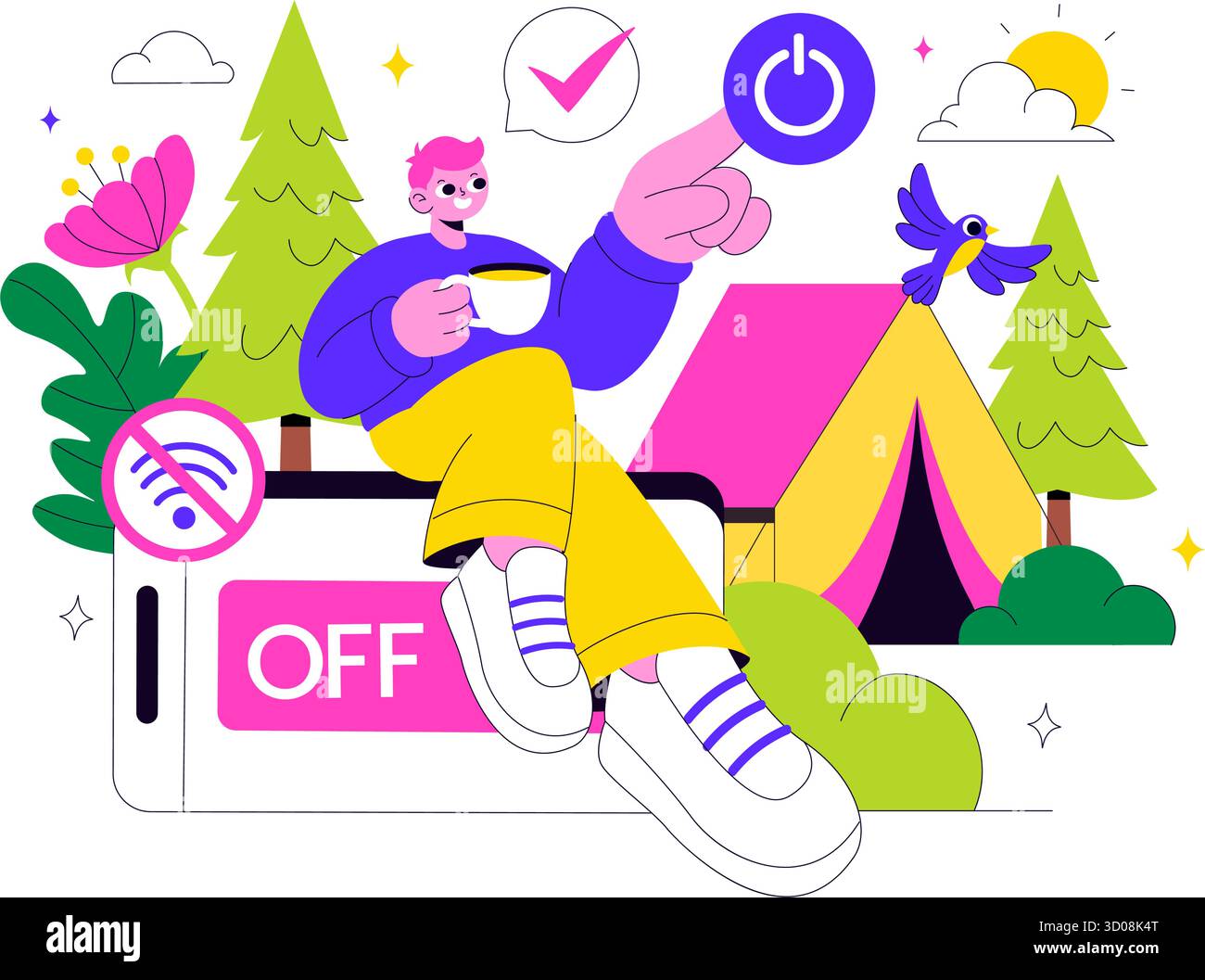 Digital detox social media Stock Vector Images - Alamy