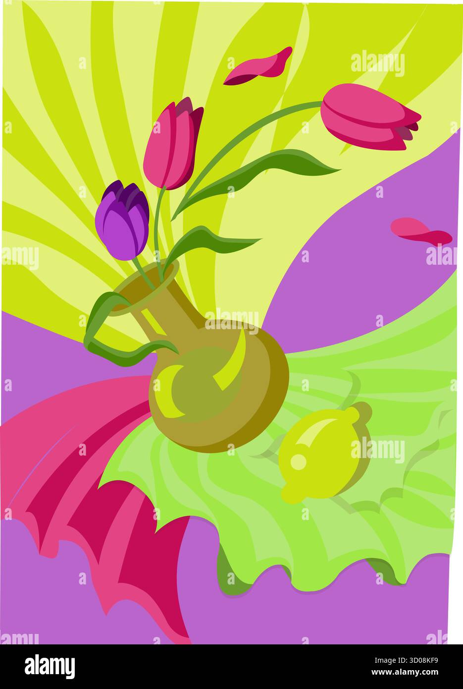 Still life red vase Stock Vector Images - Alamy