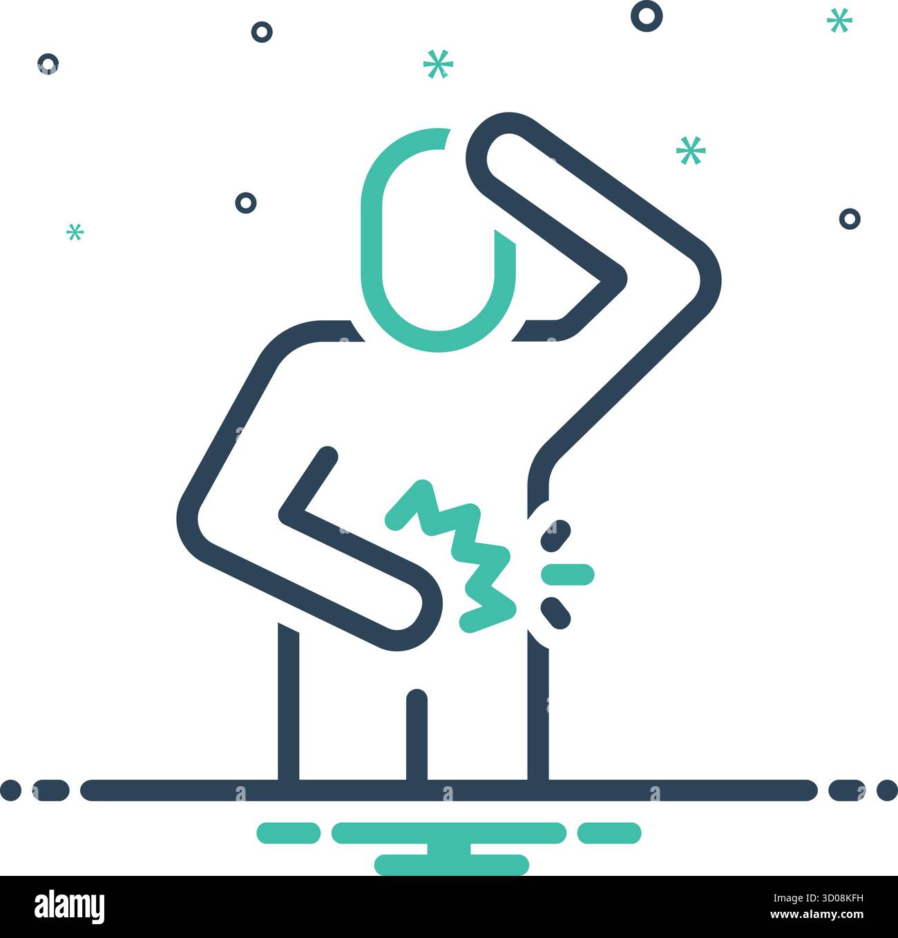 Icon abdominal discomfort Stock Vector Images - Alamy