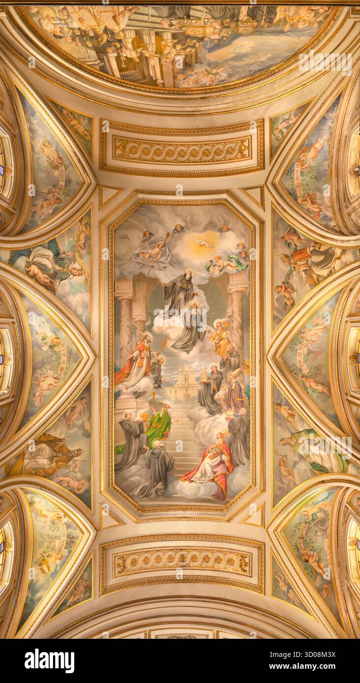 CAVA DE TIRRENI, ITALY - OCTOBER 7, 2025: The fresco of Glory of St ...