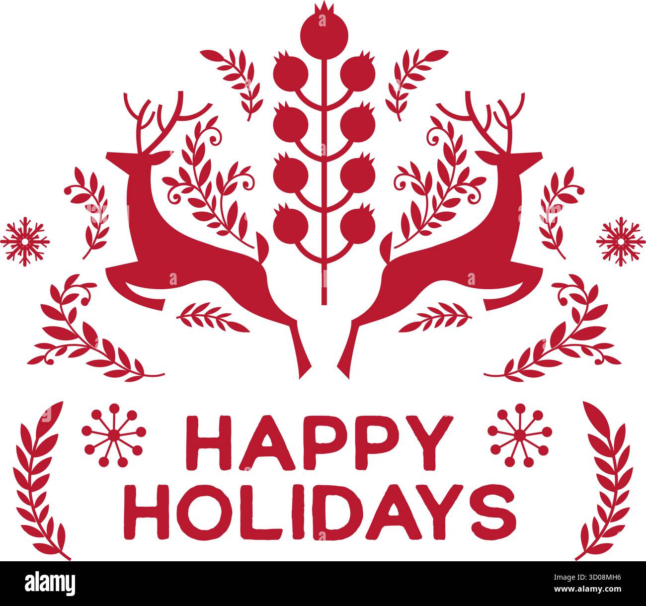 Merry Christmas Greeting Design vector Stock Vector Image & Art - Alamy