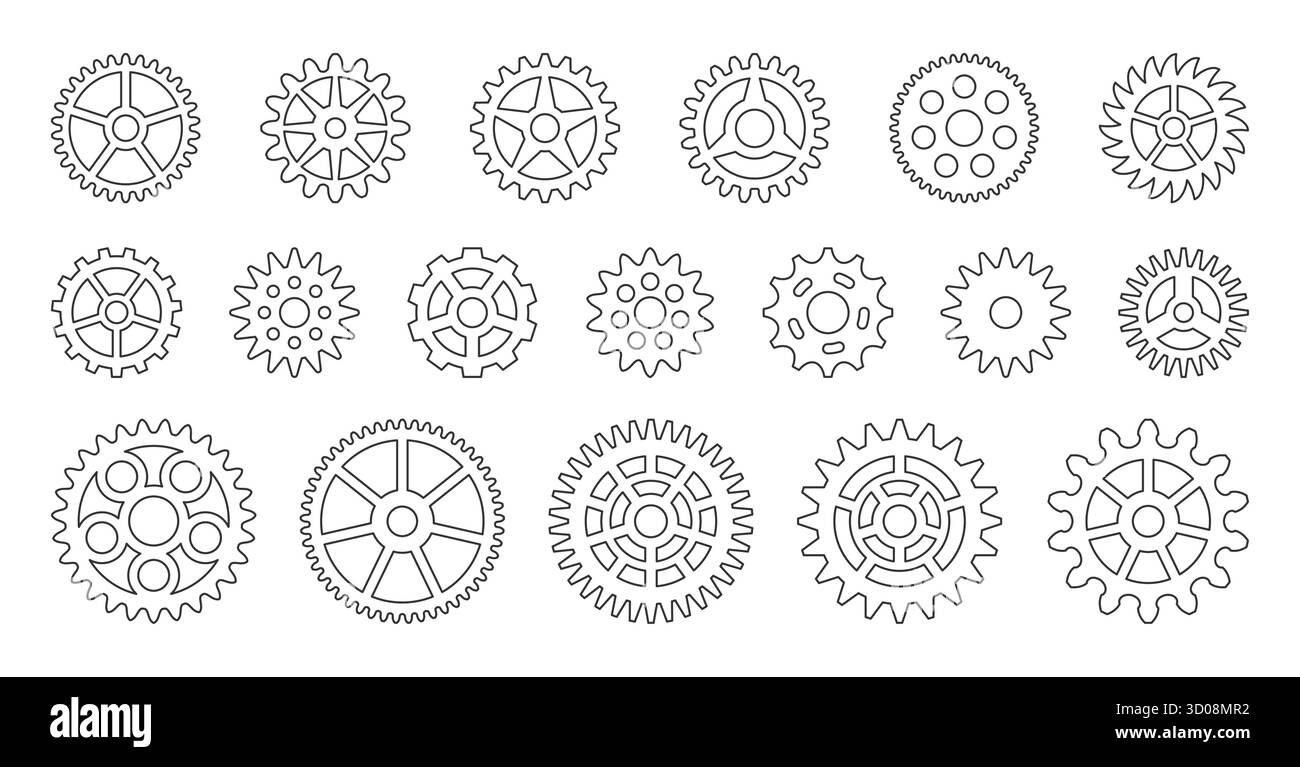 Rotating toothed metal wheel Stock Vector Images - Alamy