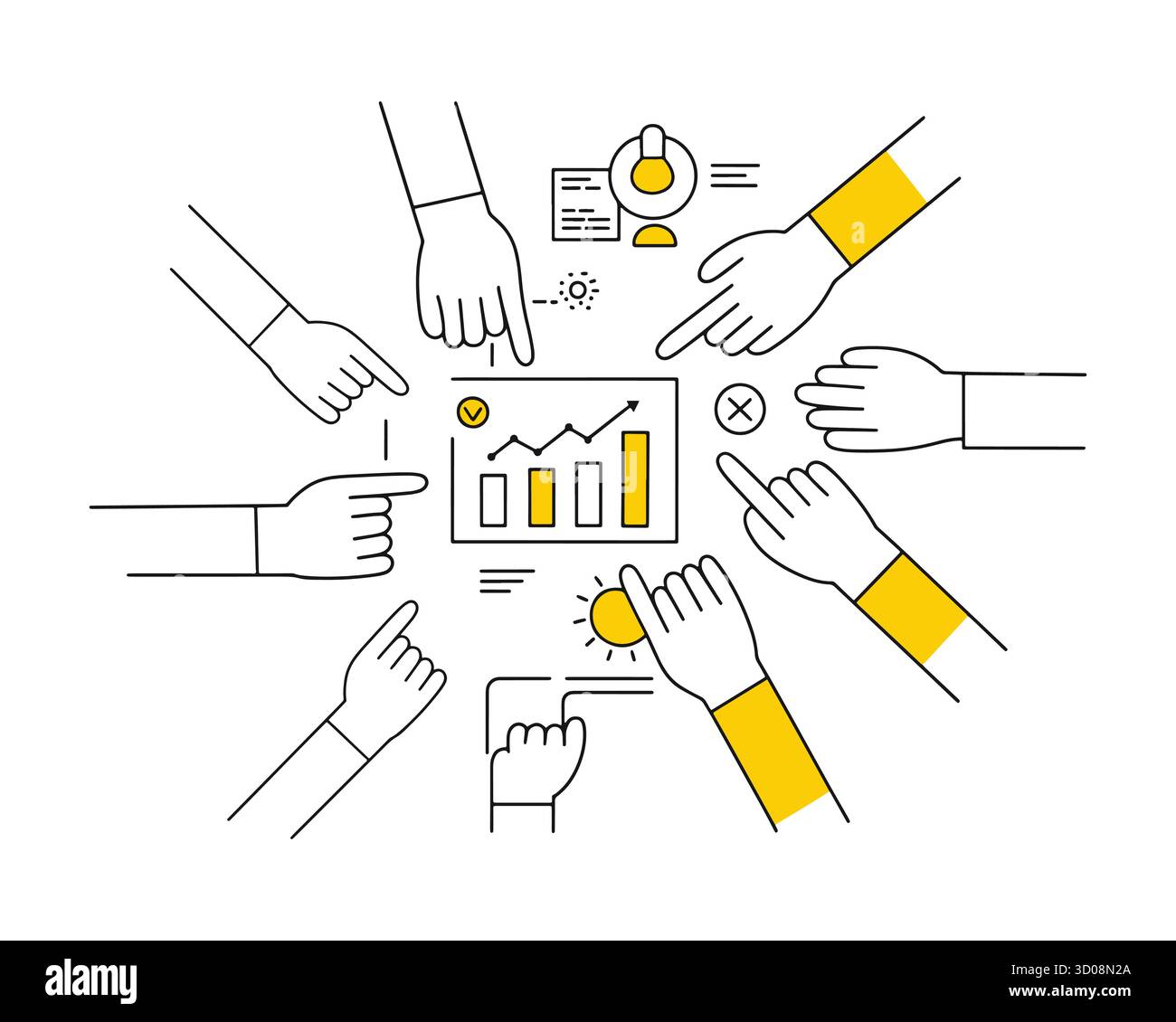 Data analysis chart multiple Cut Out Stock Images & Pictures - Alamy