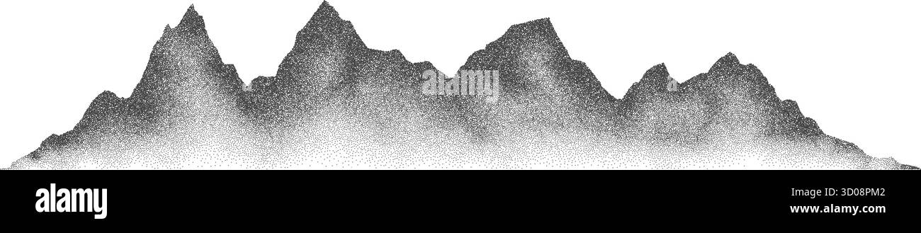Grain noise stippled mountain range ridges terrain texture landscape ...