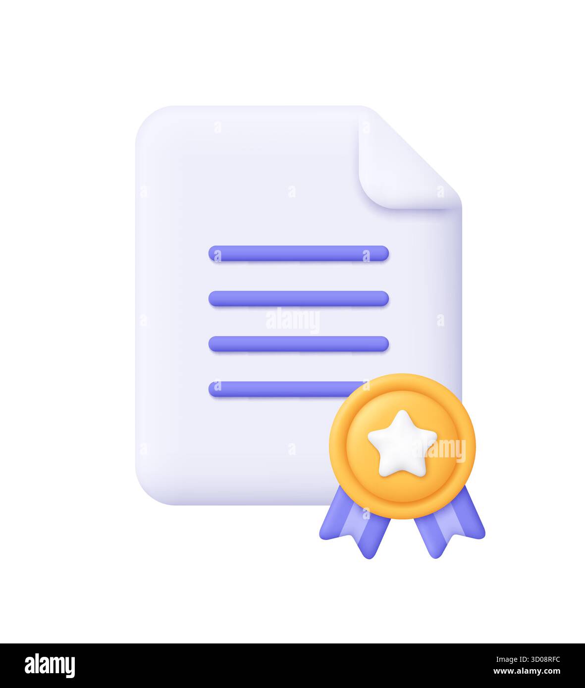 Legal certificate 3d icon Stock Vector Images - Alamy