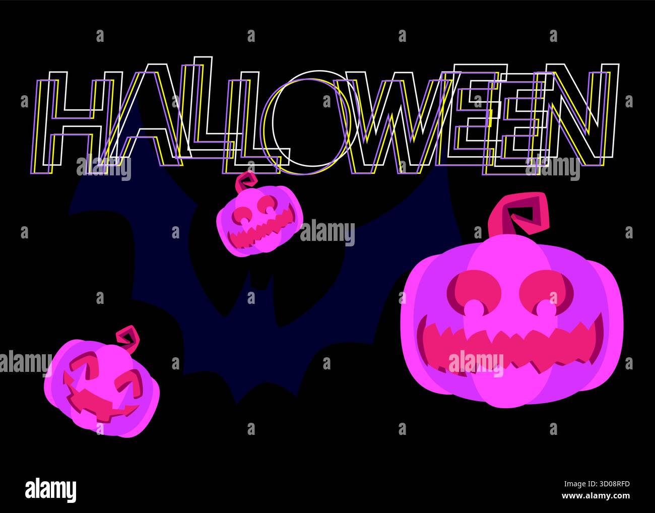 Halloween poster. Banner template for October event. Design with ...