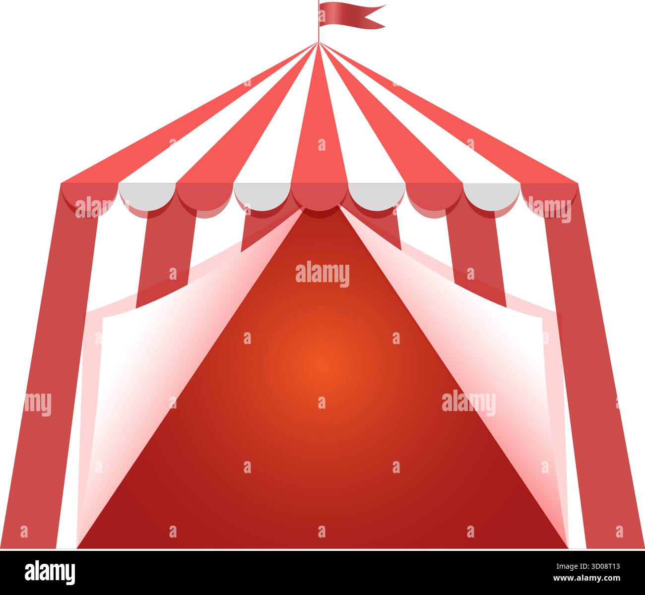 Red white striped circus Stock Vector Images - Alamy
