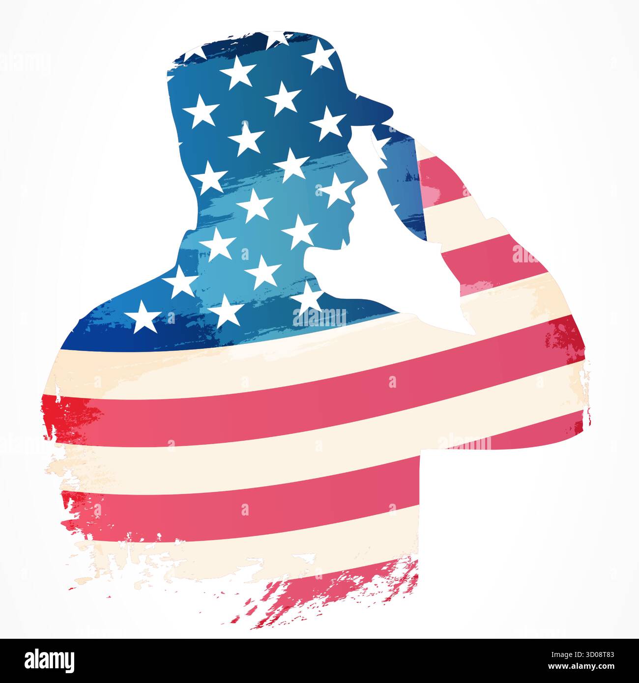 American flag silhouette soldier Cut Out Stock Images & Pictures - Alamy