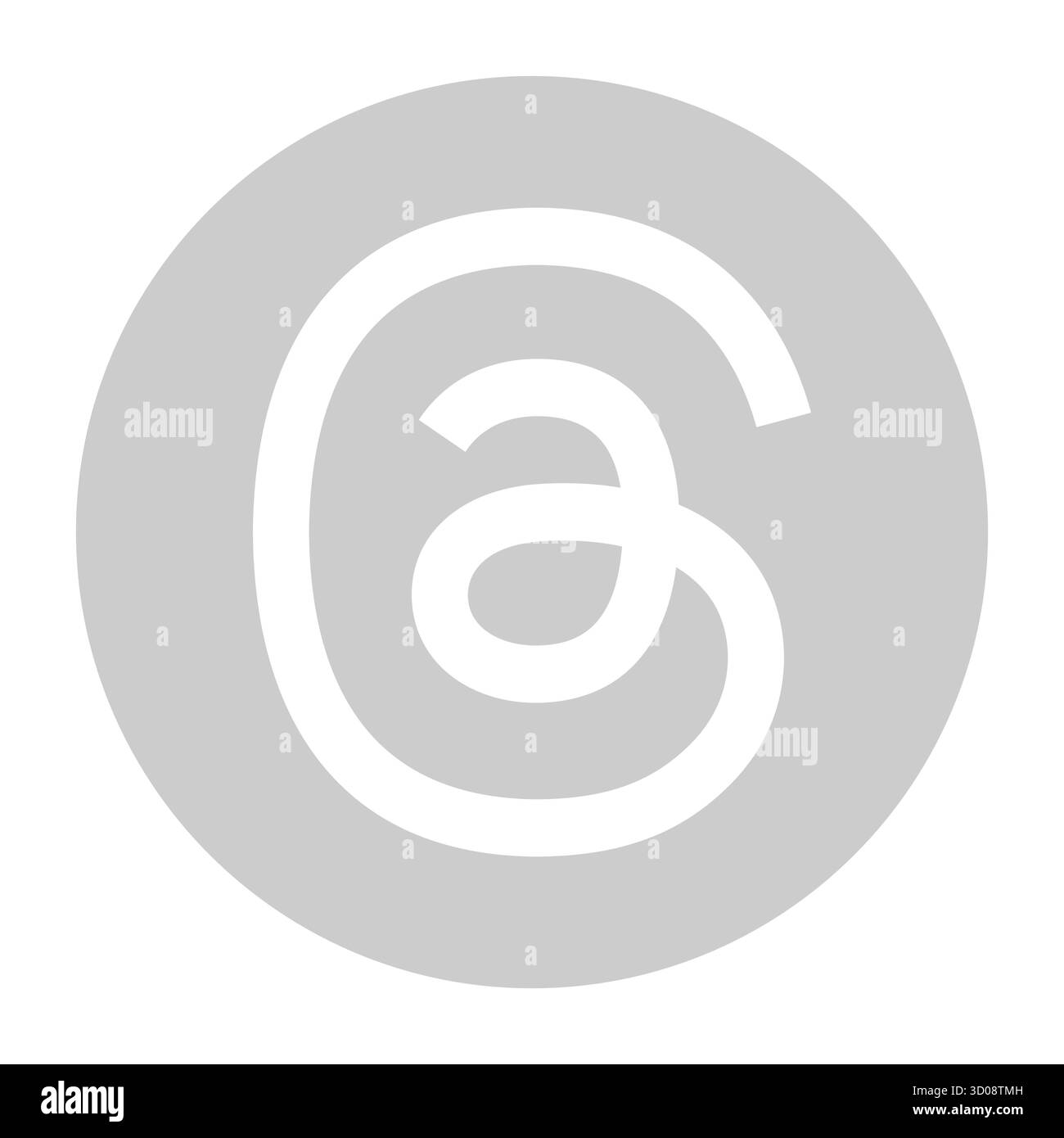 Threads social media app icon in grey circle shape. Simple flat vector illustration Stock Vector ...