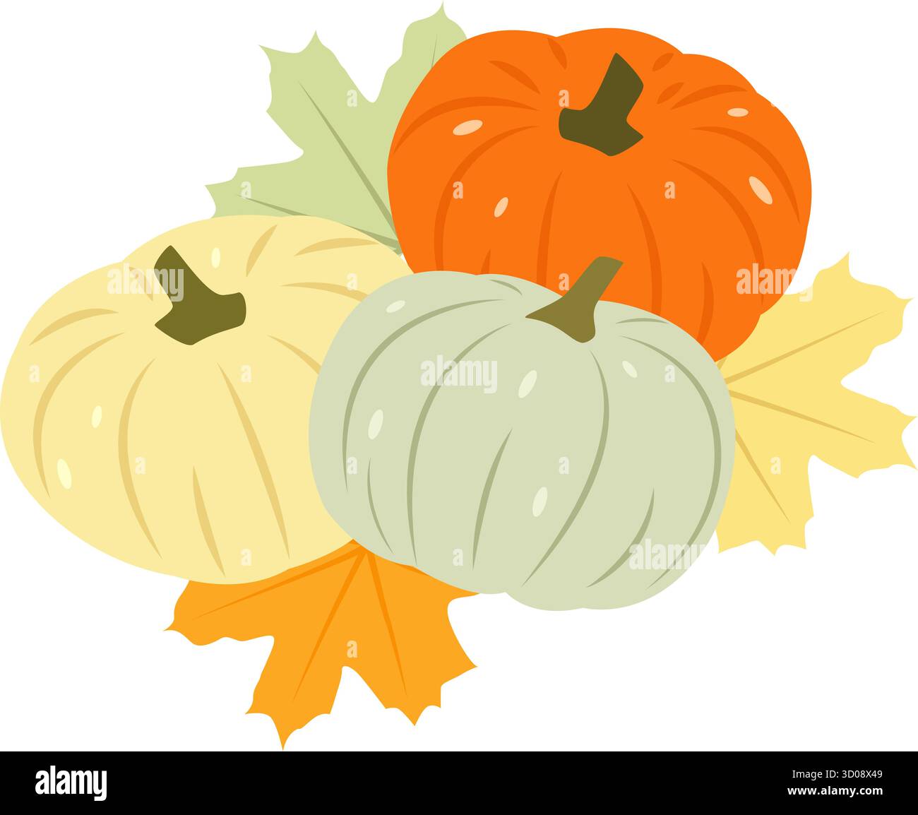 Three different autumn decoration Stock Vector Images - Alamy