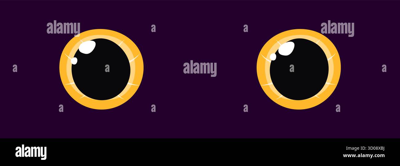 Yellow glowing eyes dark background fantasy magic cartoon animal ...