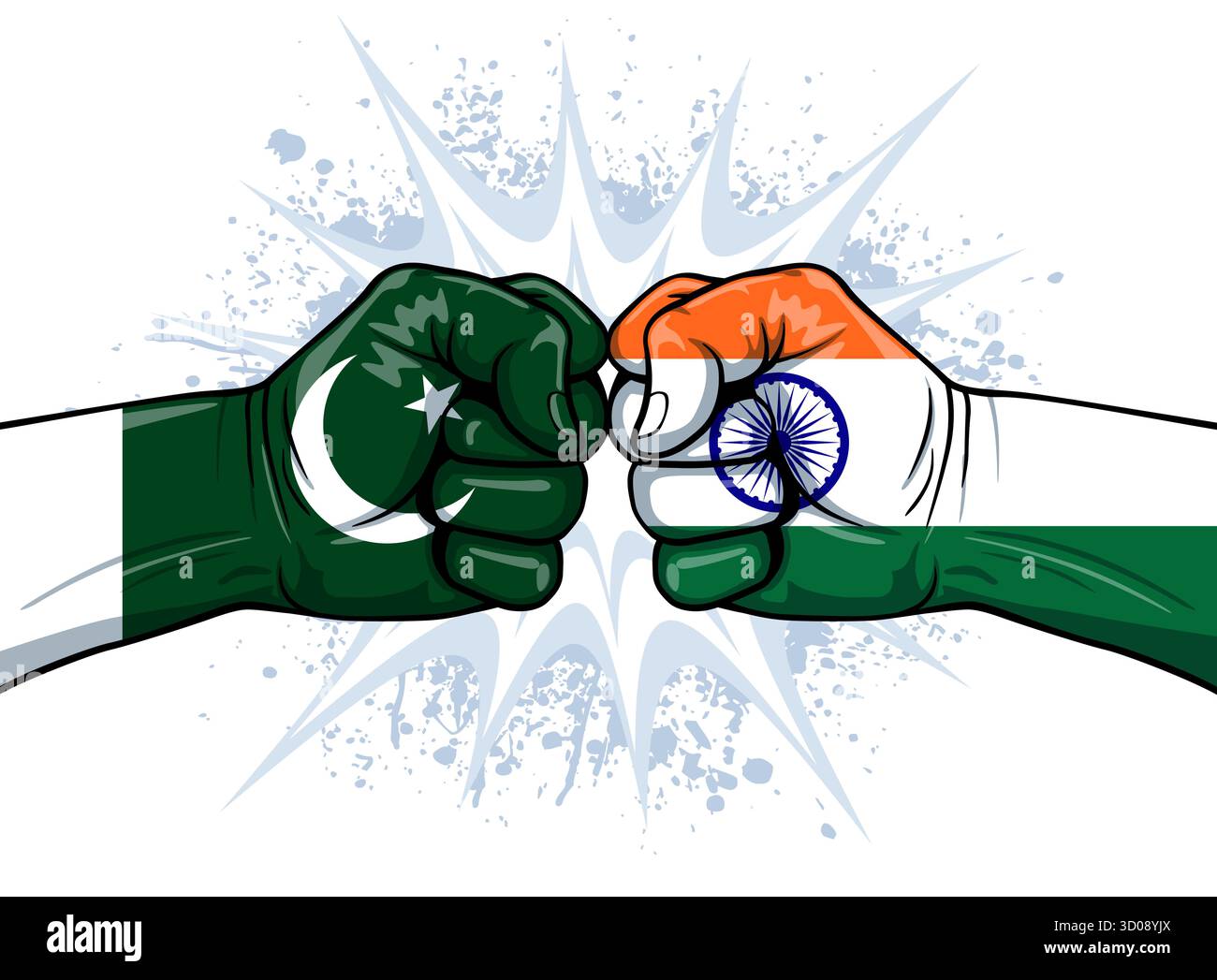 White background india conflict Stock Vector Images - Alamy