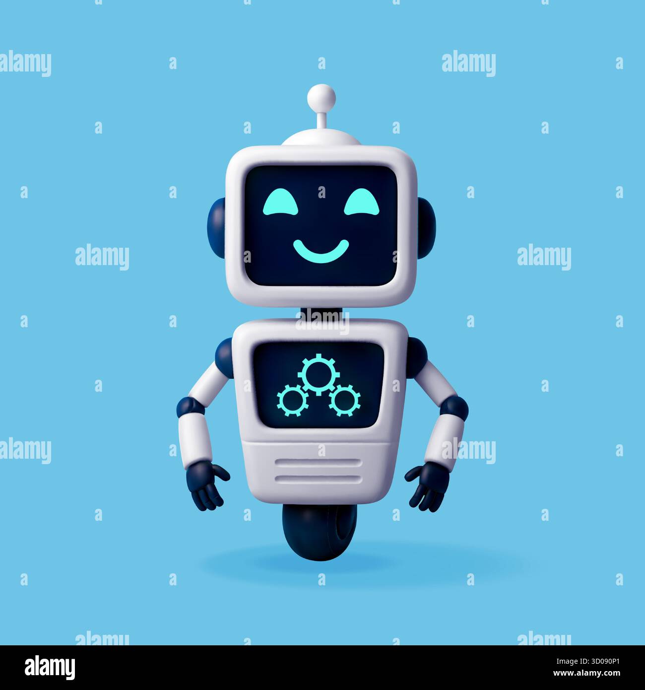 Friendly cartoon robot head hi-res stock photography and images - Alamy