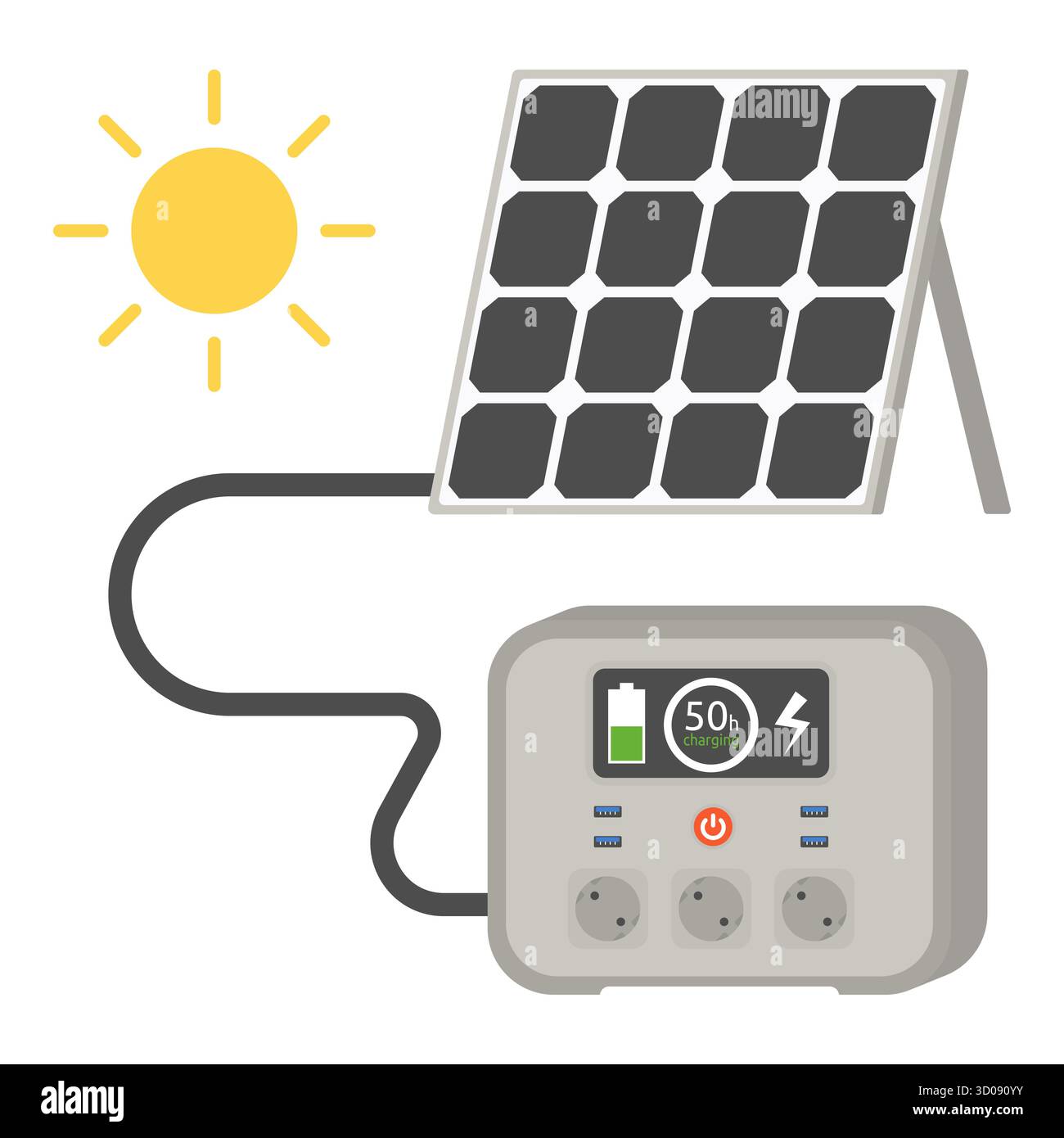 Grid system solar panel Cut Out Stock Images & Pictures - Alamy