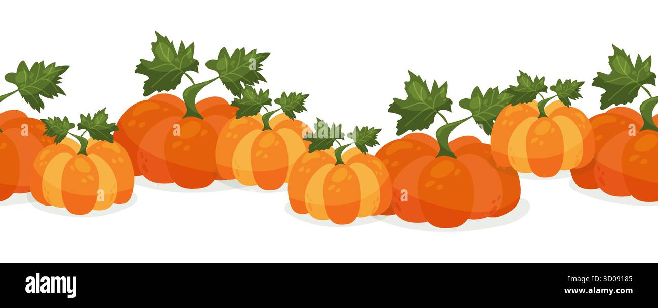 Autumn vegetable seamless border hi-res stock photography and images ...