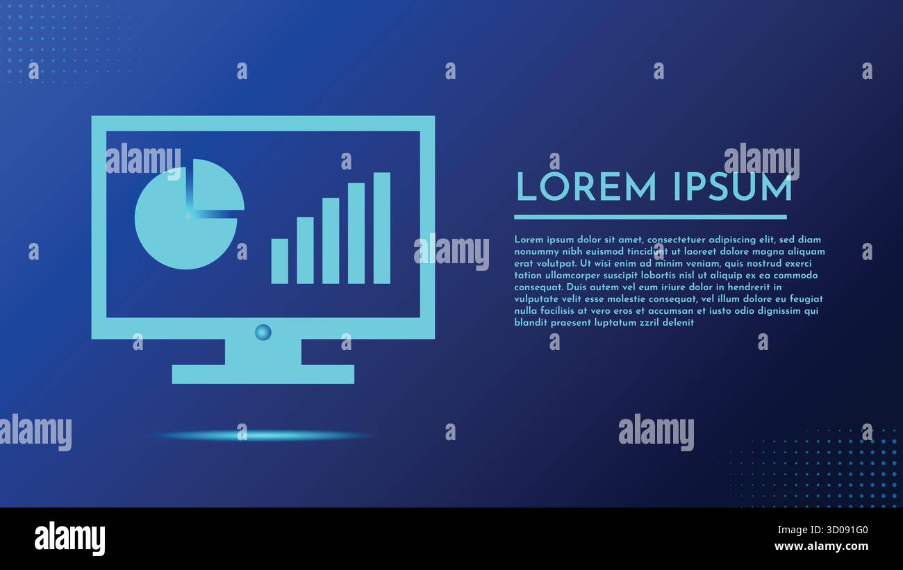 Displaying blue analytics dashboard Stock Vector Images - Alamy