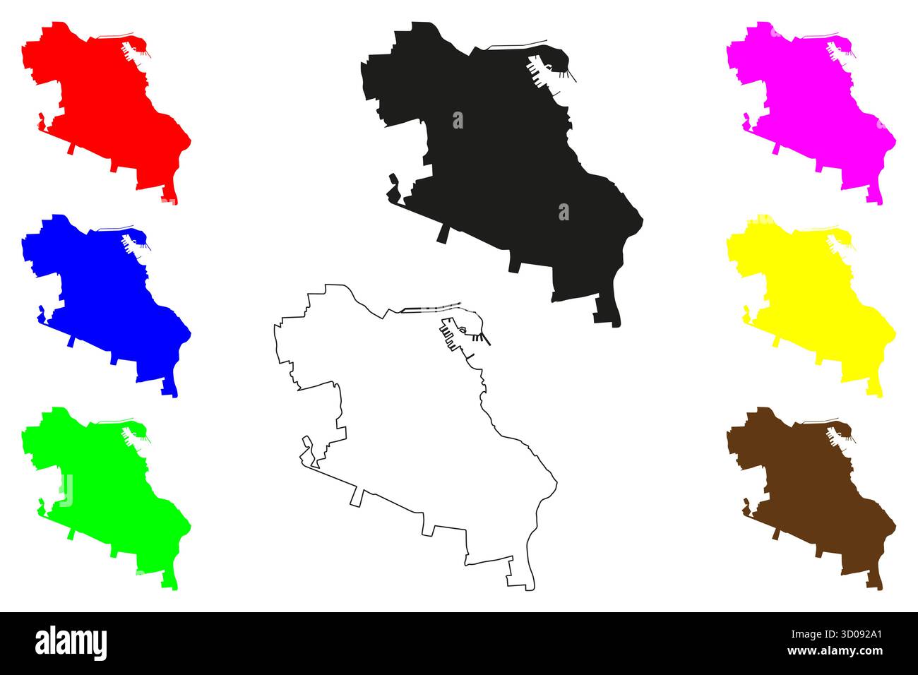 Veracruz city (United Mexican States, Mexico, Veracruz State) map ...