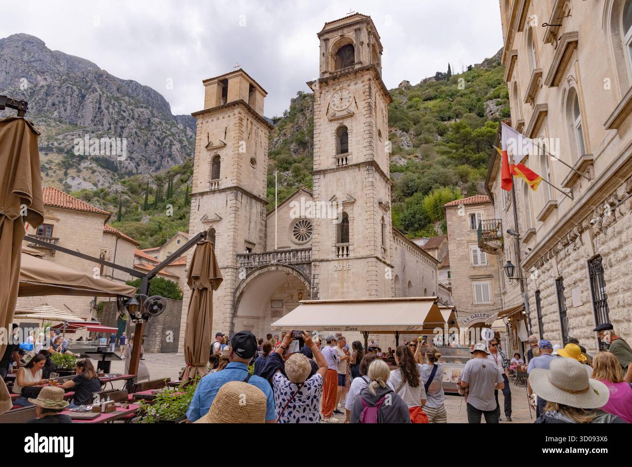 Kotor Montenegro; Kotor old town, a walled medieval town, and Saint ...