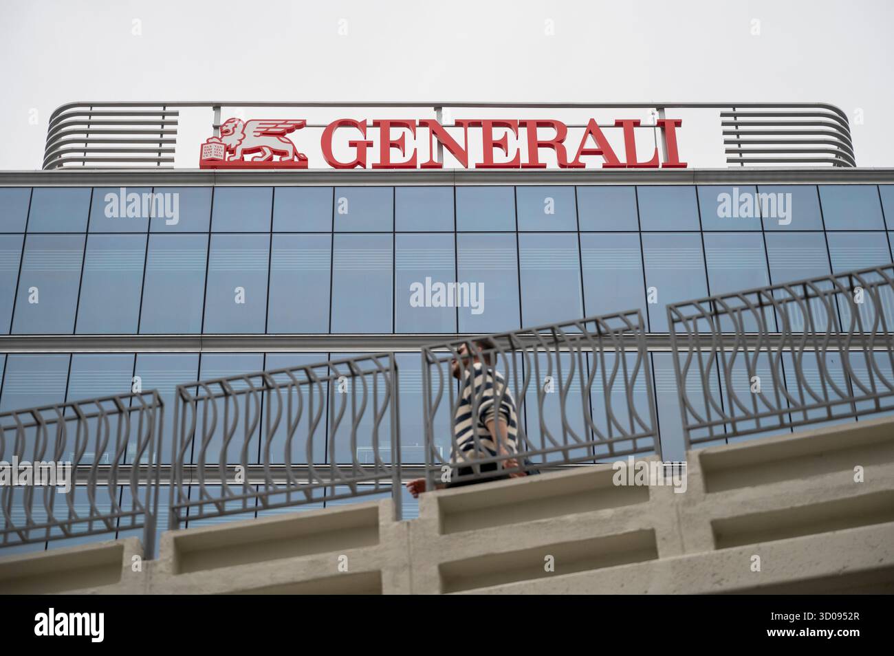 Italian healthcare insurance company Generali logo is seen on top of ...