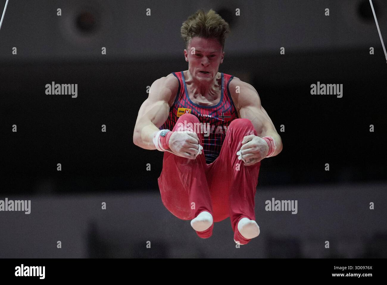 Sebastian Sponevik of Norway competes in the Men's All-Around Final ...