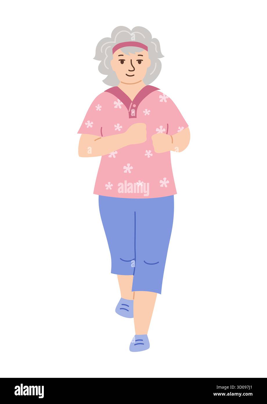 Lady running strength Stock Vector Images - Alamy