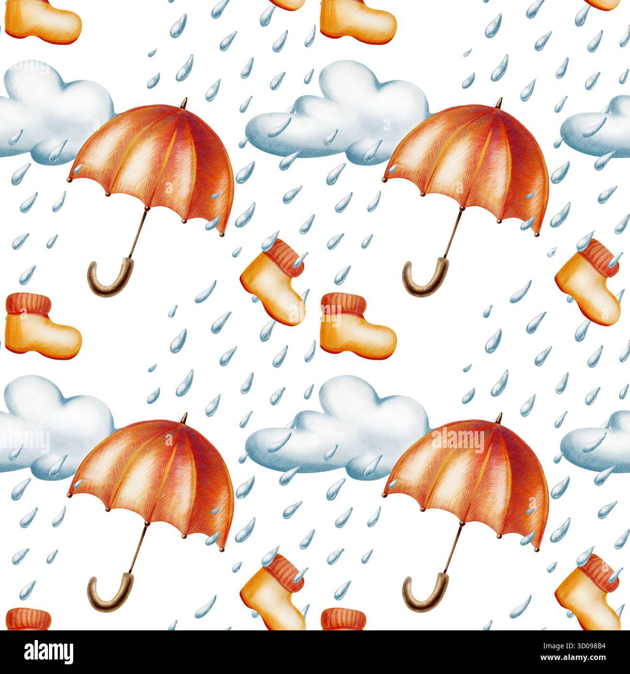 Yellow clouds in orange Cut Out Stock Images & Pictures - Alamy