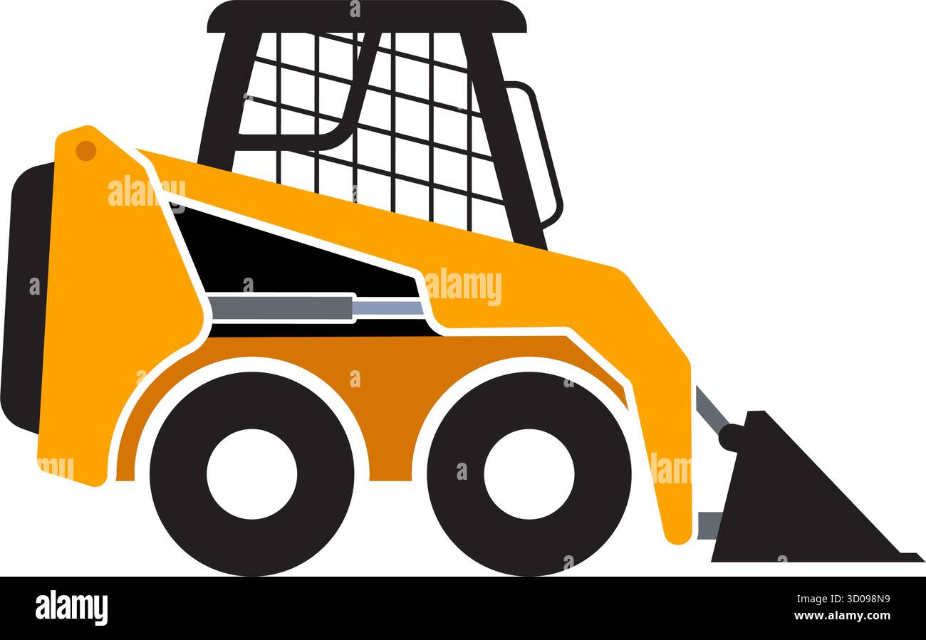 Front end loader with soil Stock Vector Images - Alamy