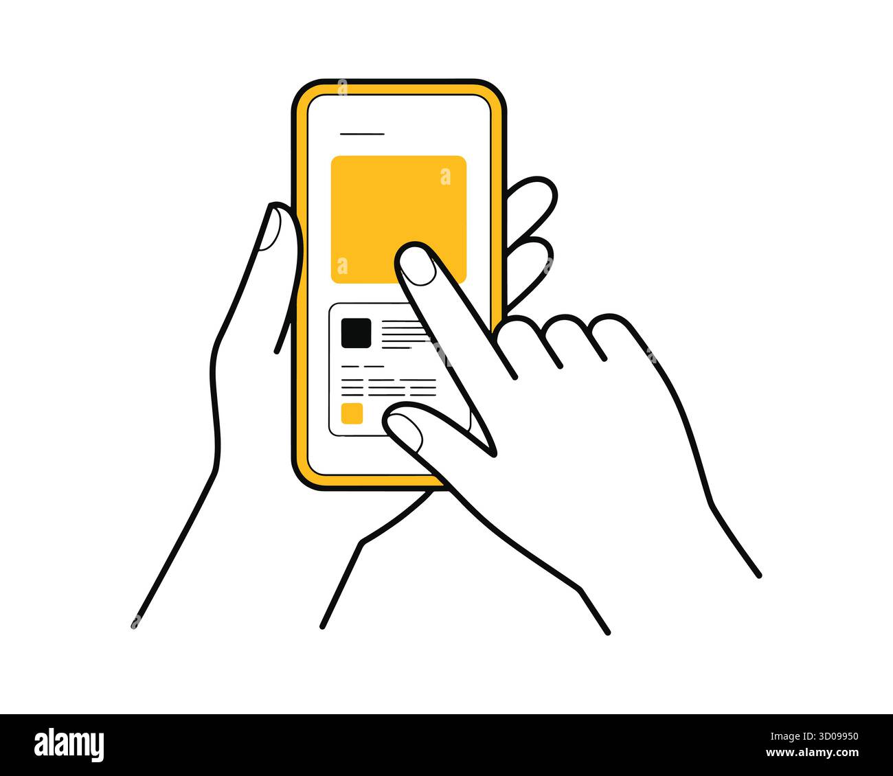 Single mobile phone smartphone Stock Vector Images - Alamy