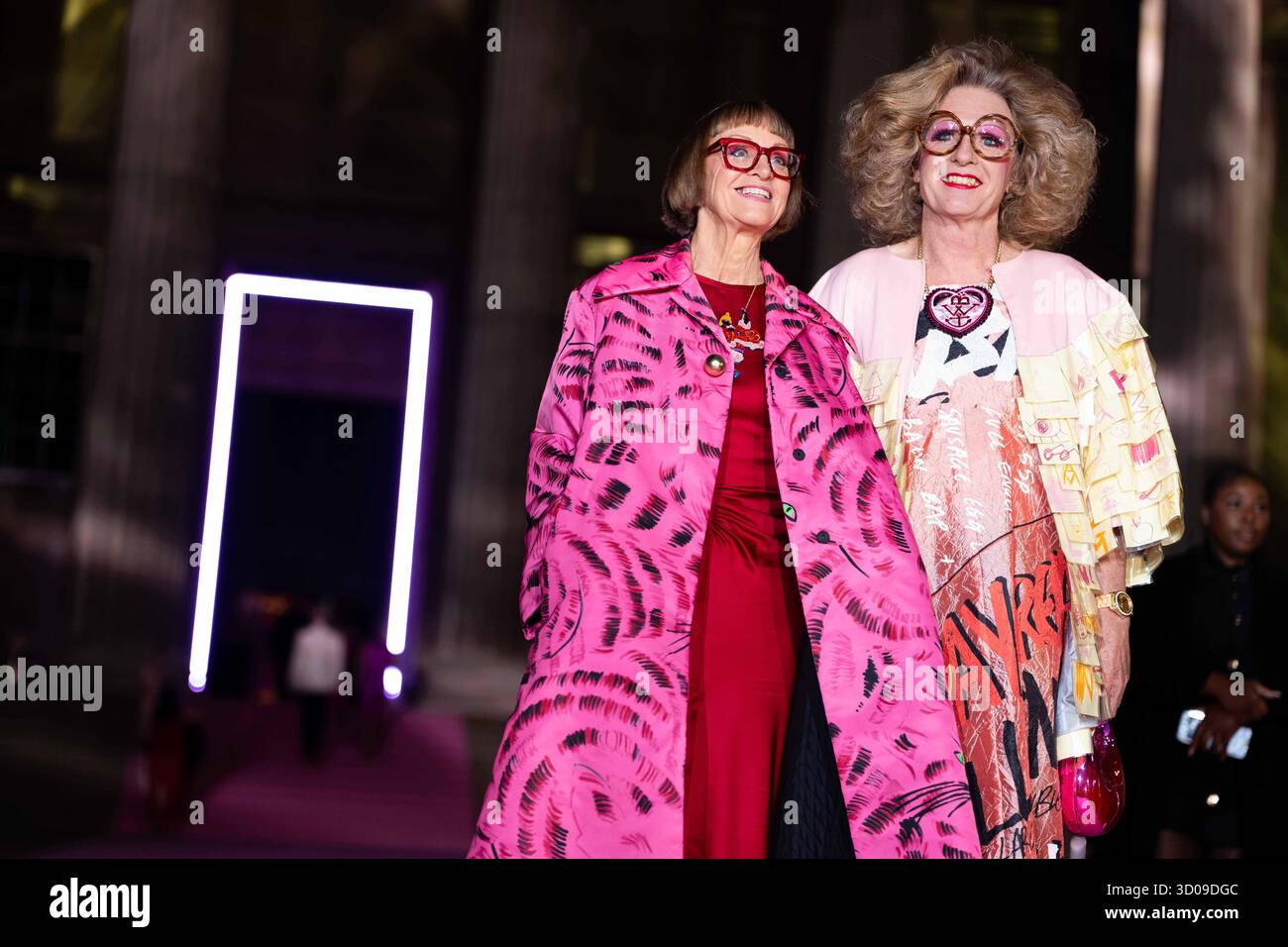 Philippa Perry, left, and Grayson Perry pose for photographers upon ...