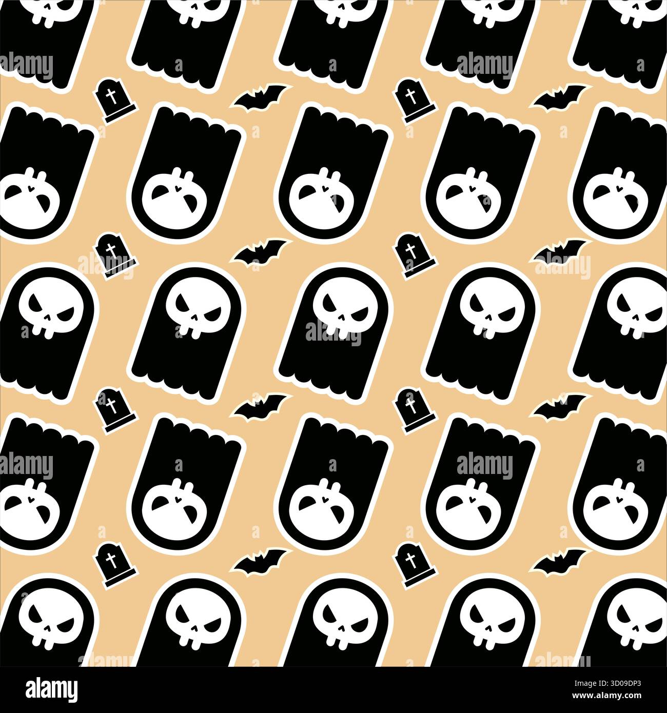 Cute halloween pattern featuring Stock Vector Images - Alamy